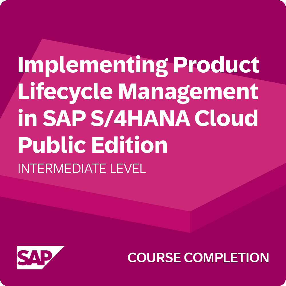Badge Verification Implementing Product Lifecycle Management in SAP S ...