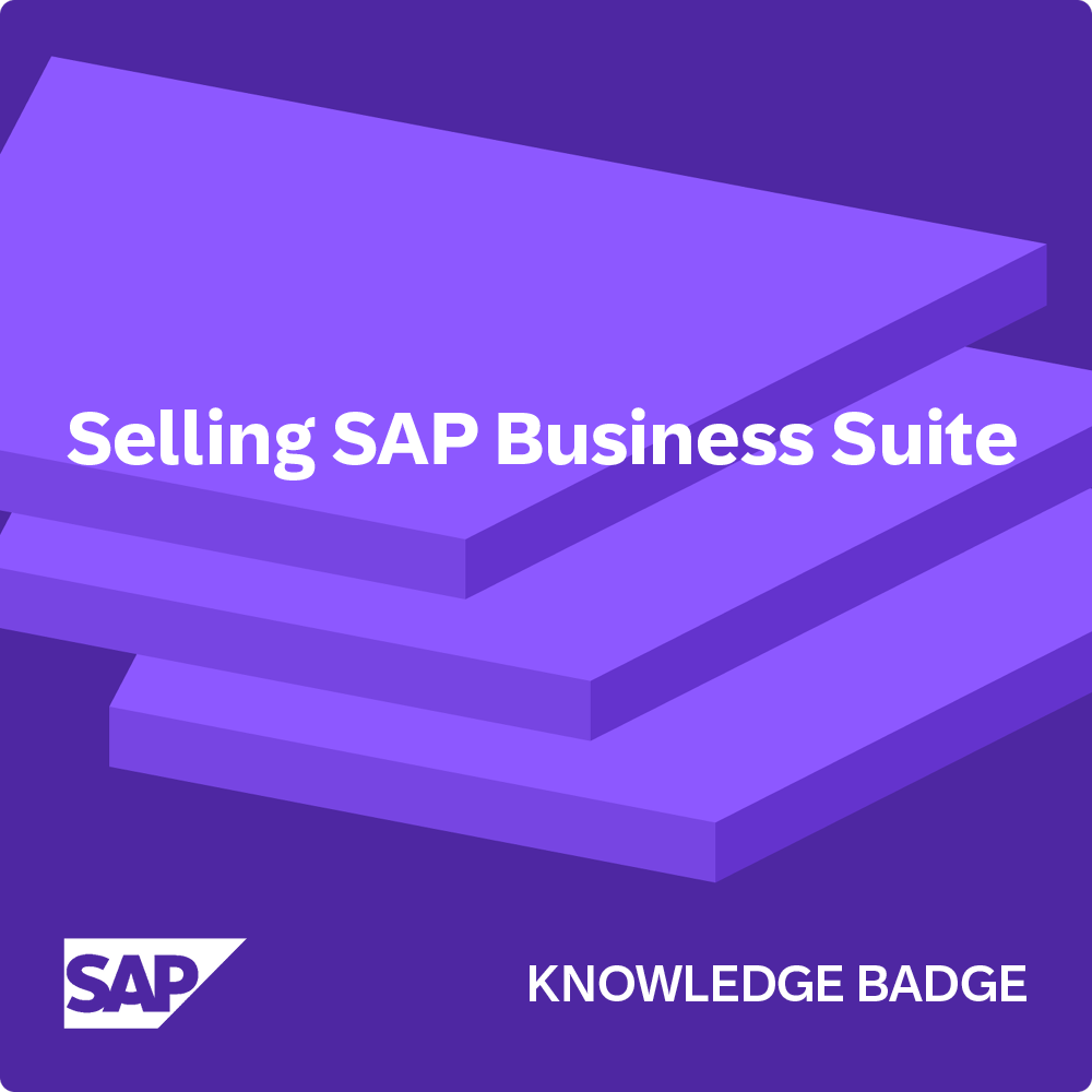 Badge Verification Selling SAP Business Suite