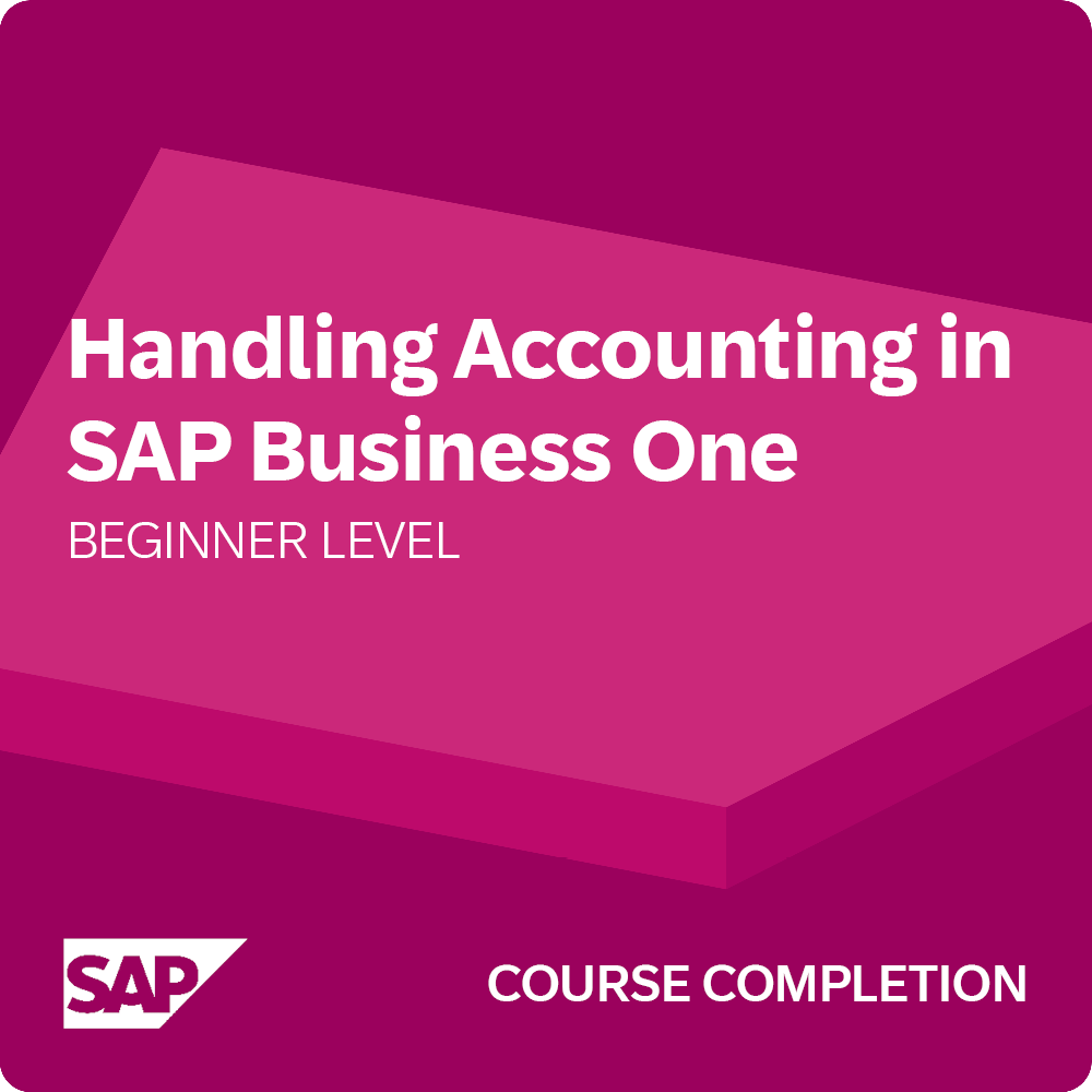 Badge Verification Handling Accounting in SAP Business One - Course ...