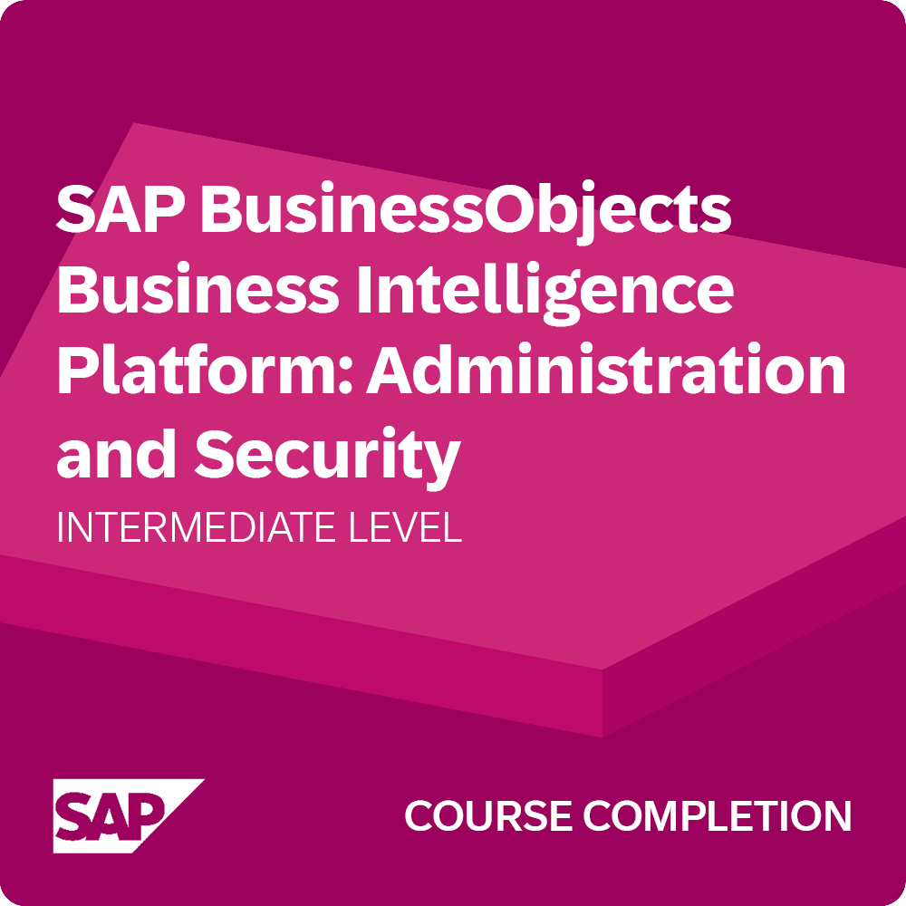 Badge Verification SAP BusinessObjects Business Intelligence Platform ...
