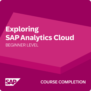 Badge Verification Exploring SAP Analytics Cloud - Course Completion
