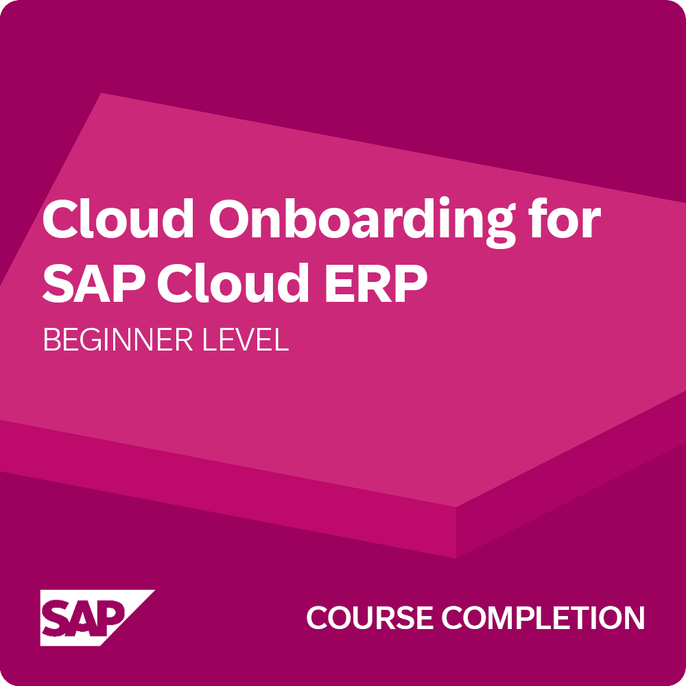 Badge Verification Cloud Onboarding for SAP Cloud ERP - Course Completion