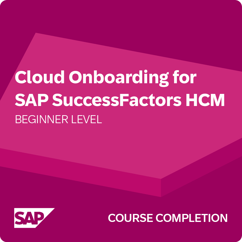 Badge Verification Cloud Onboarding for SAP SuccessFactors HCM - Course ...