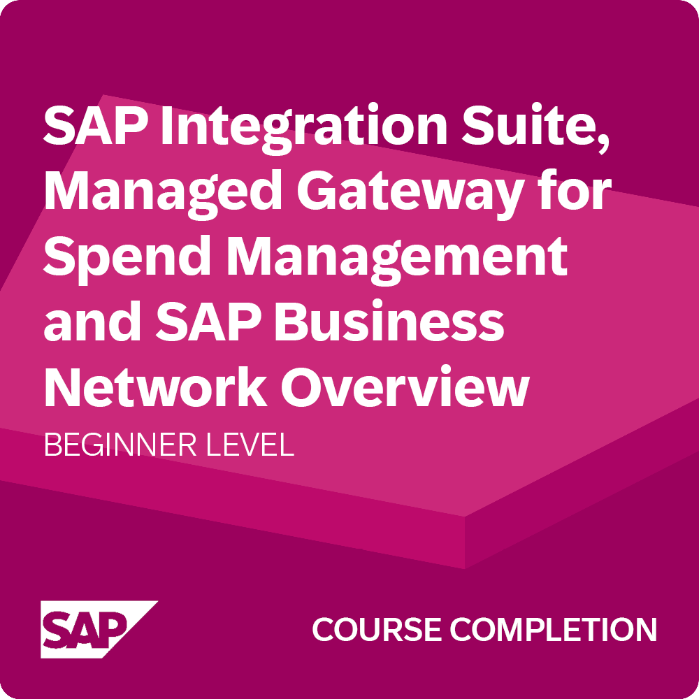 Badge Verification SAP Integration Suite, Managed Gateway for Spend ...