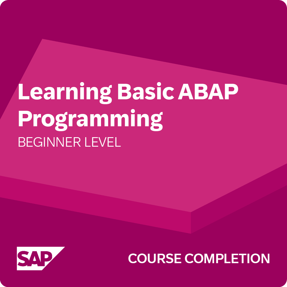 Badge Verification Learning Basic ABAP Programming - Course Completion