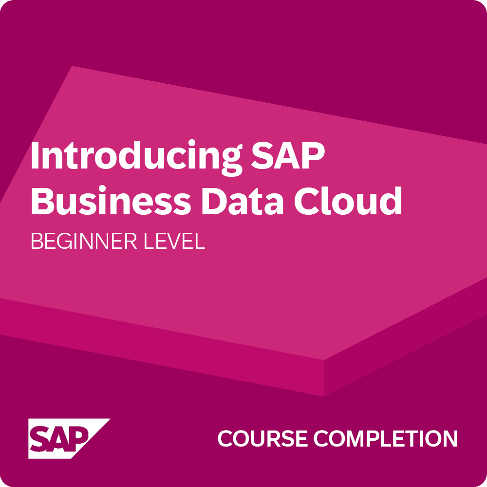 Badge Verification Introducing SAP Business Data Cloud - Course Completion