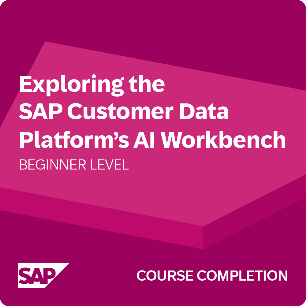 Badge Verification Exploring the SAP Customer Data Platform's AI ...