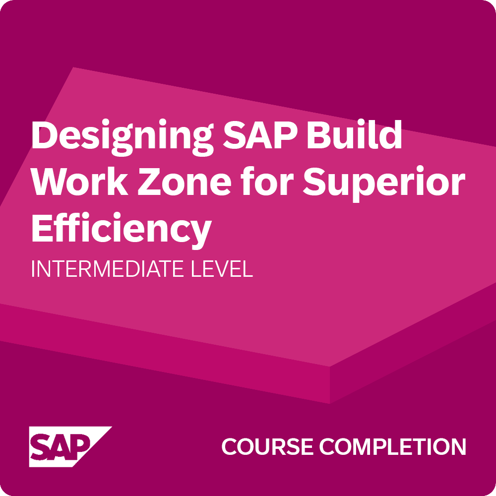 Badge Verification Designing SAP Build Work Zone for Superior ...